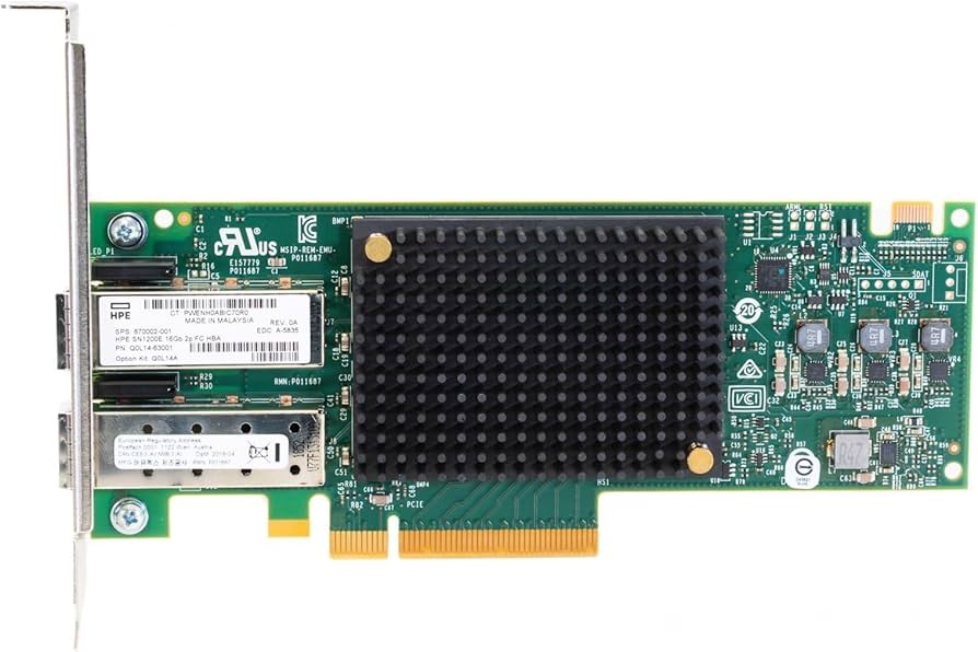 Dell 07JKH4L | QLogic QLE2662 16GB/s 2-Ports SFP+ PCIe 3.0 x8 Low-profile Host Bus Adapter for ...